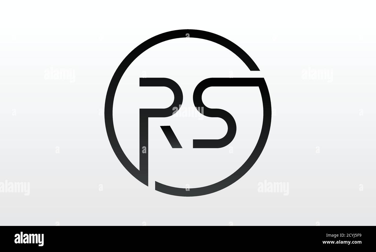 Initial rs letter logo with creative modern business typography vector ...