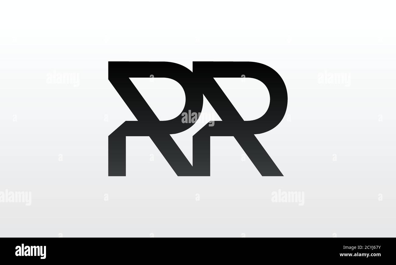 Initial rr letter logo with creative modern business typography vector ...