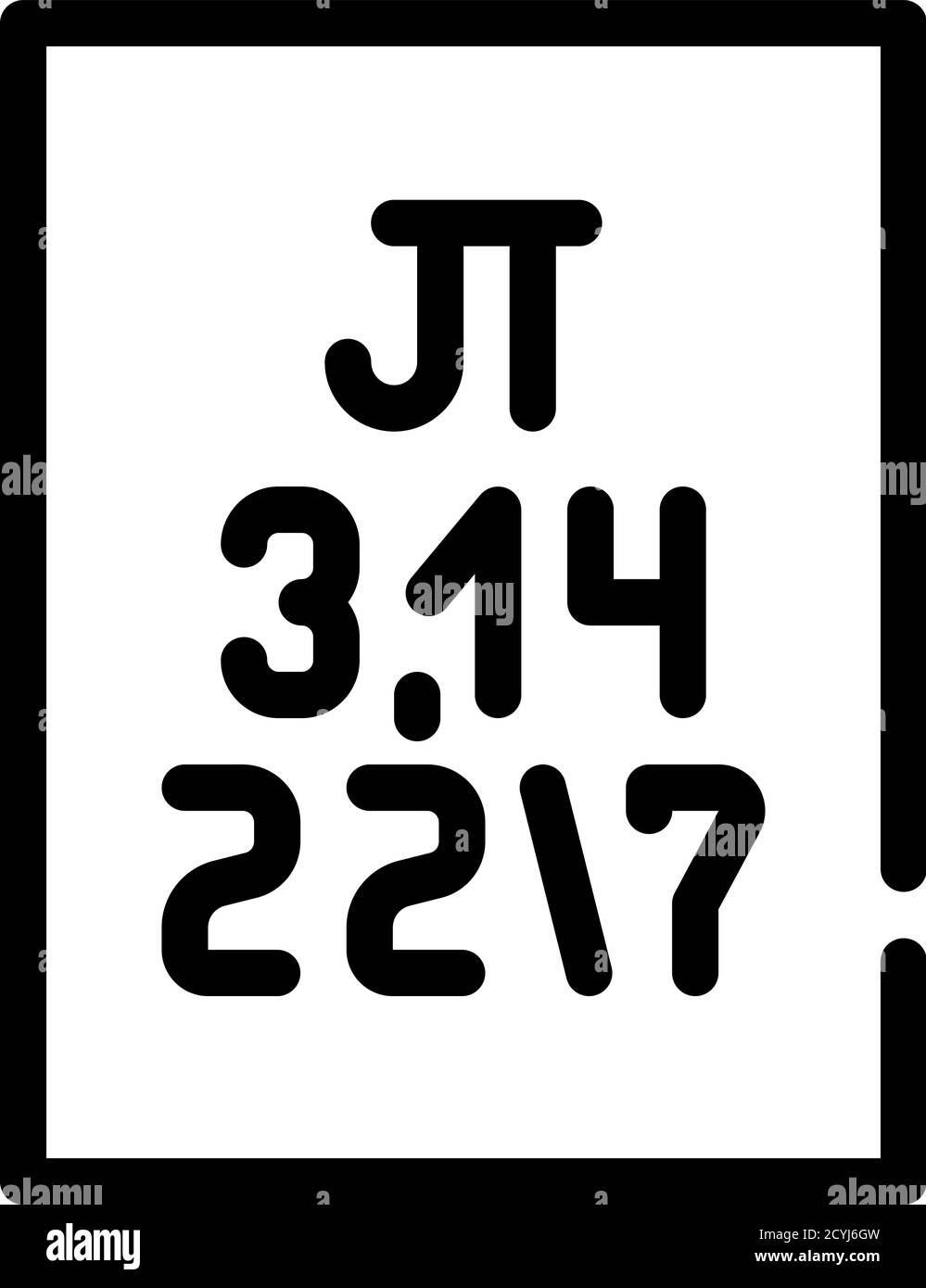 pi numbers line icon vector black illustration Stock Vector Image & Art ...