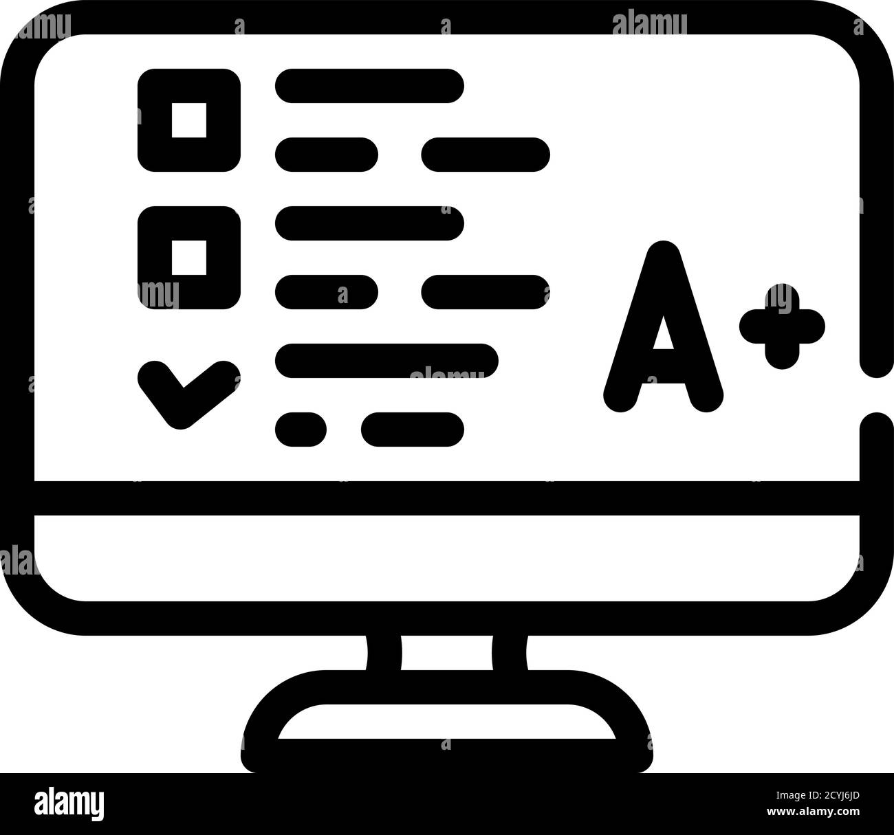 online test line icon vector black illustration Stock Vector Image ...