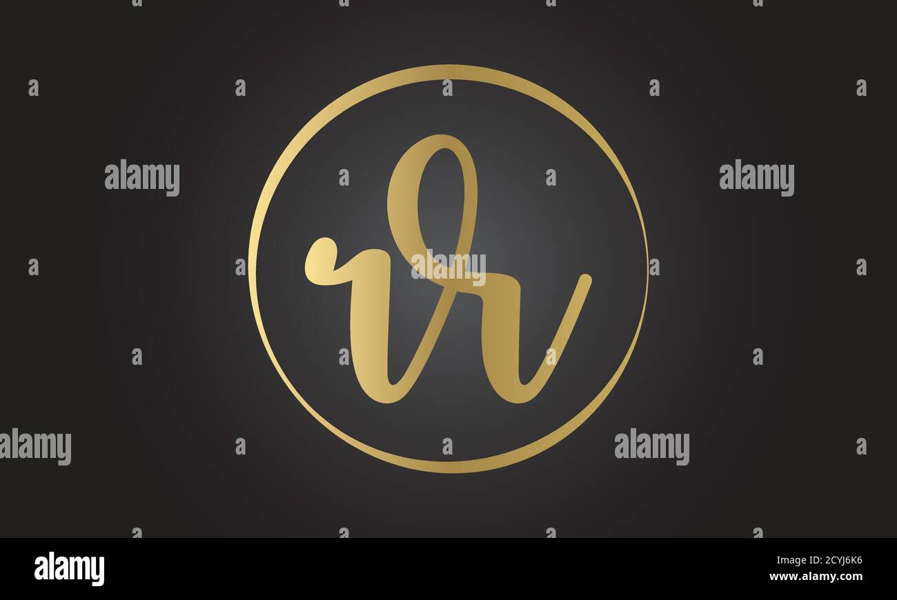 Initial rr letter logo with creative modern business typography vector ...