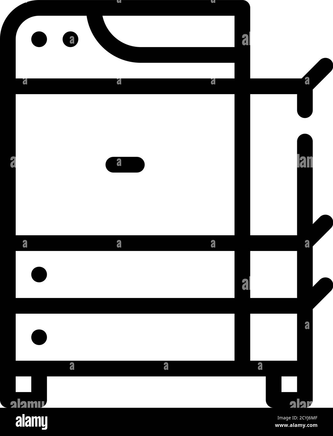 copy machine equipment line icon vector illustration Stock Vector Image ...