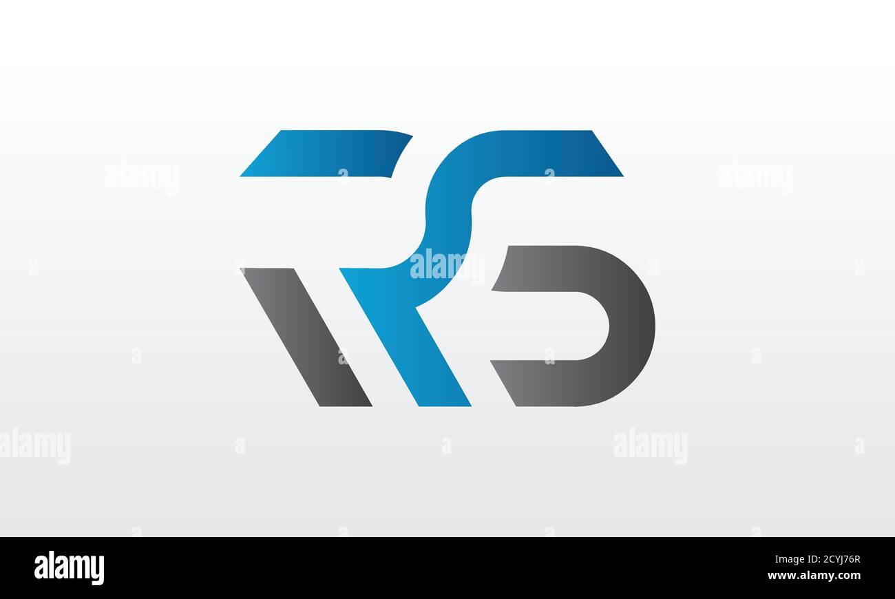 Initial rs letter logo with creative modern business typography vector ...