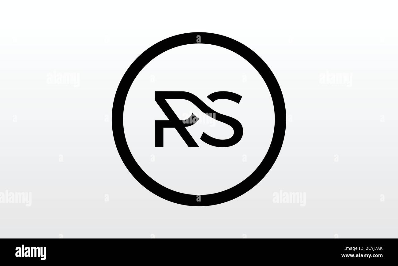 Initial rs letter logo with creative modern business typography vector ...