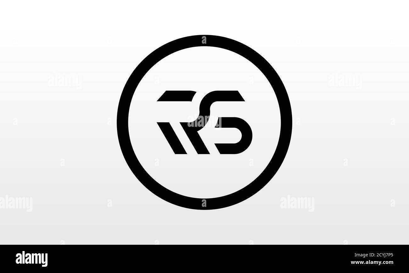 Initial rs letter logo with creative modern business typography vector ...