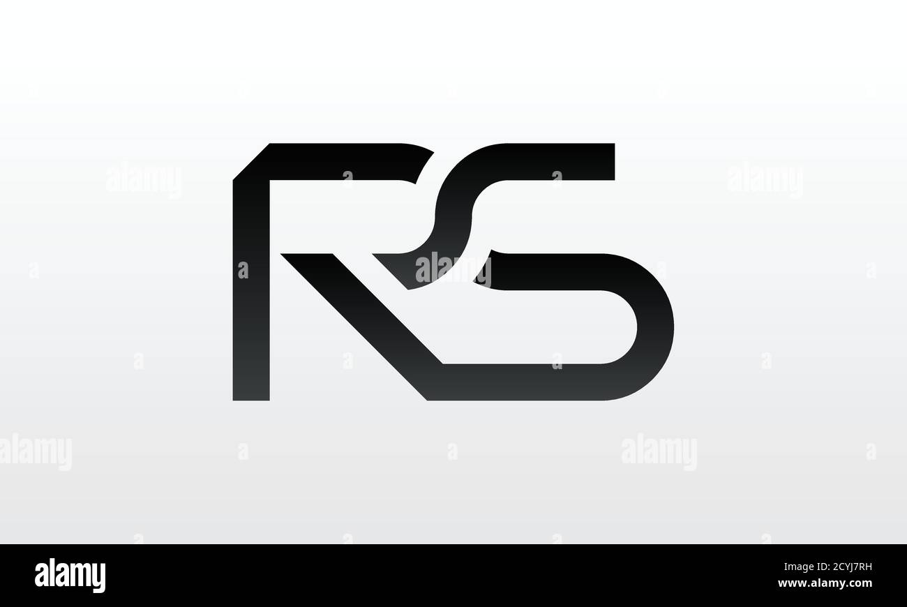 Initial rs letter logo with creative modern business typography vector ...