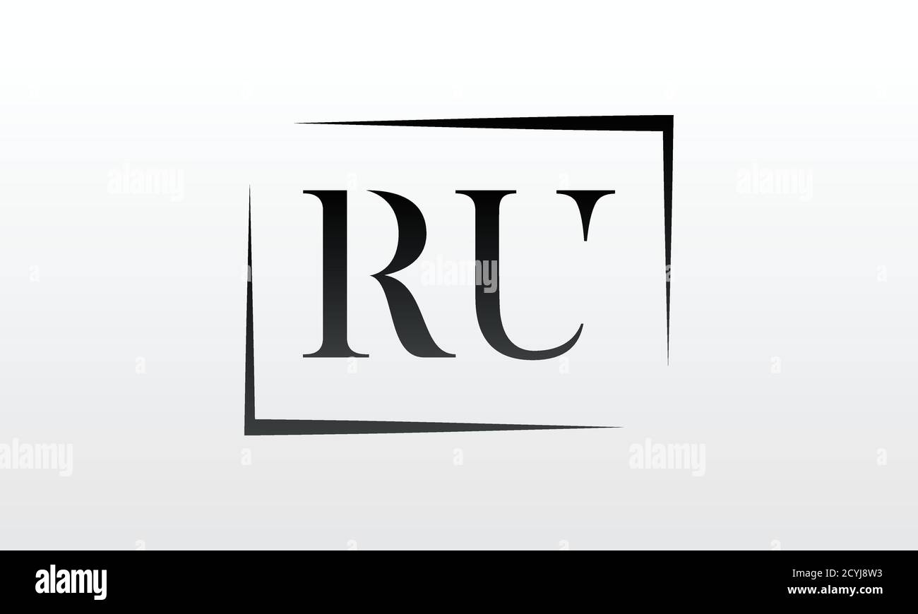 Initial ru letter logo with creative modern business typography vector ...