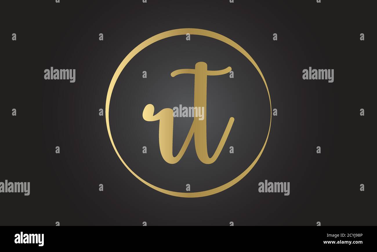 Initial rt letter logo with creative modern business typography vector ...