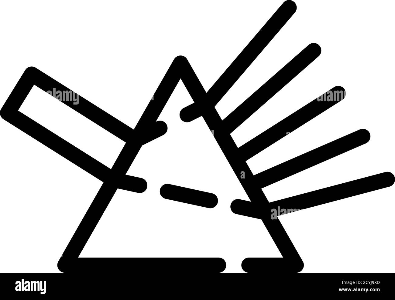refraction of light rays prism line icon vector illustration Stock ...