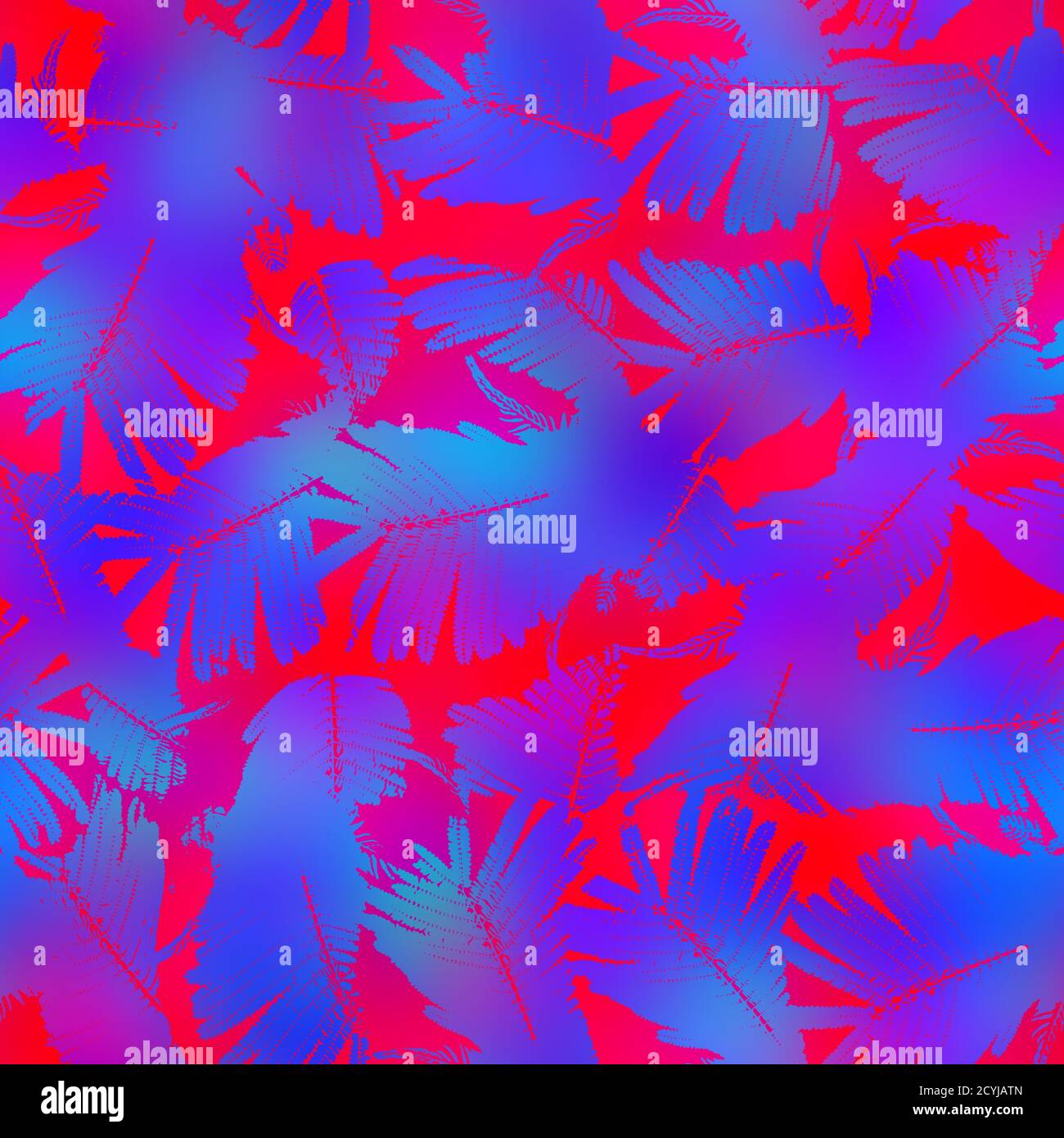 Seamless intense red and blue leaf pattern Stock Photo - Alamy