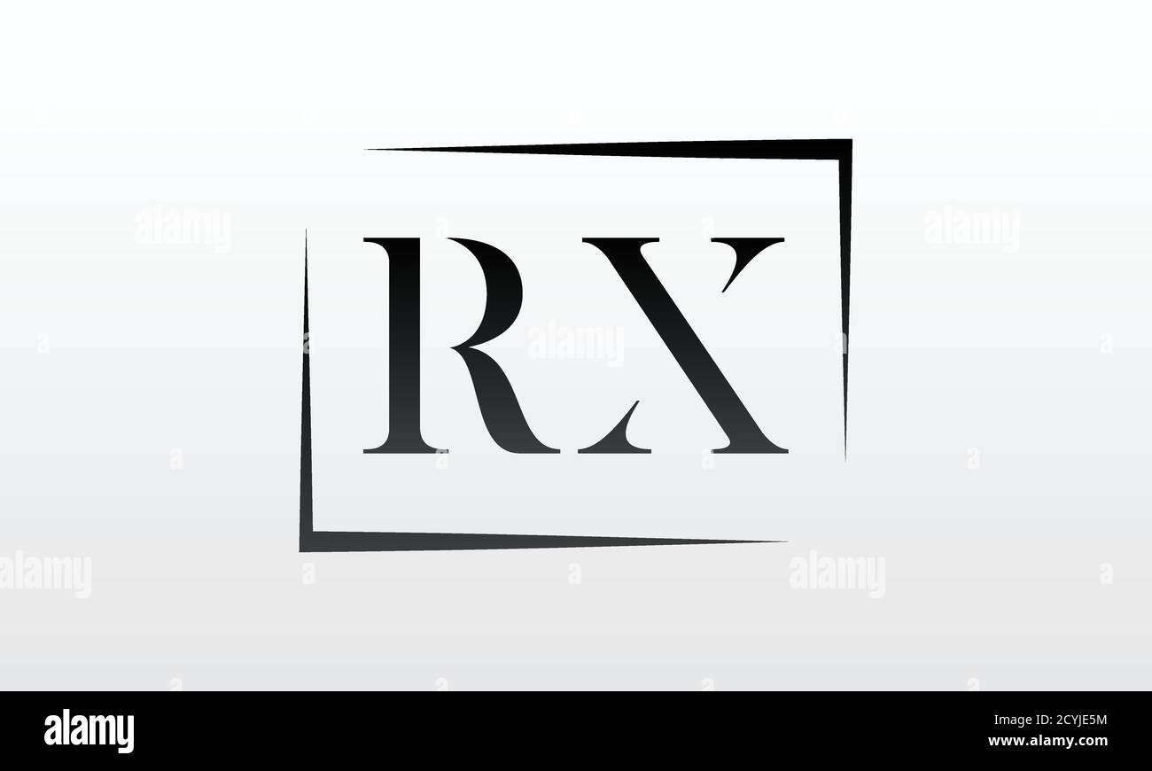Rx minimal logo design hi-res stock photography and images - Alamy