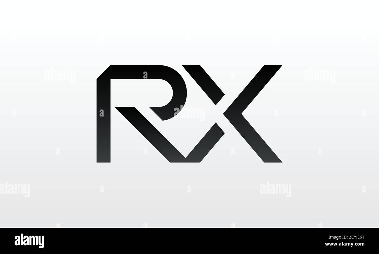 Initial rx letter logo with creative modern business typography vector ...