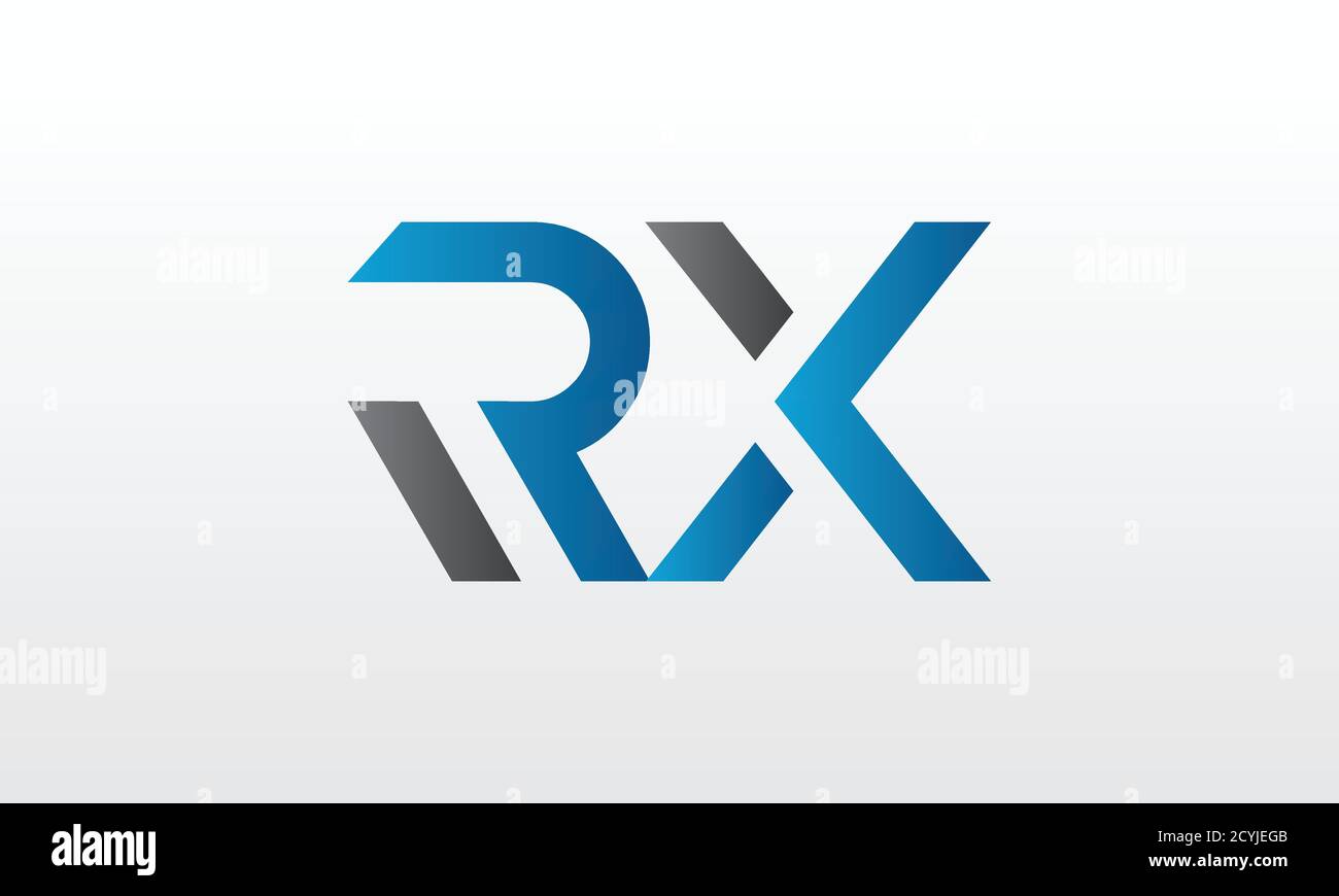 Initial rx letter logo with creative modern business typography vector ...