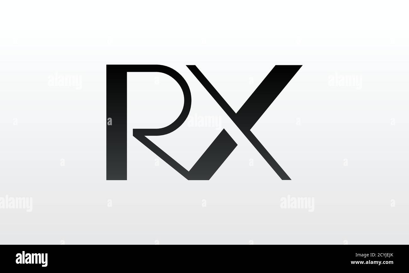 Initial rx letter logo with creative modern business typography vector ...