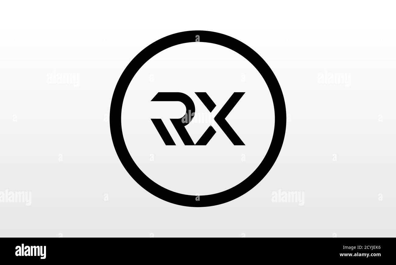 Initial rx letter logo with creative modern business typography vector ...