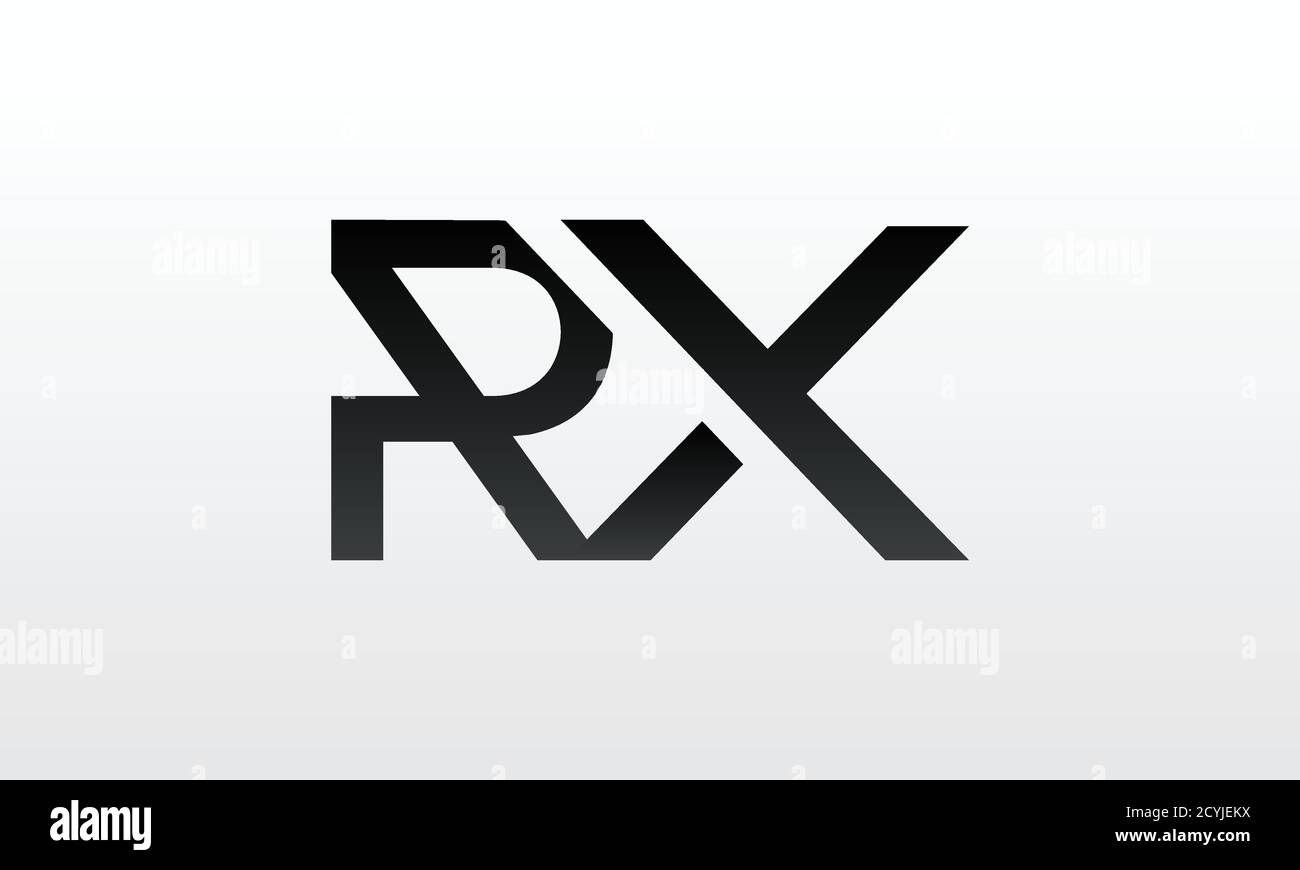 Initial rx letter logo with creative modern business typography vector ...