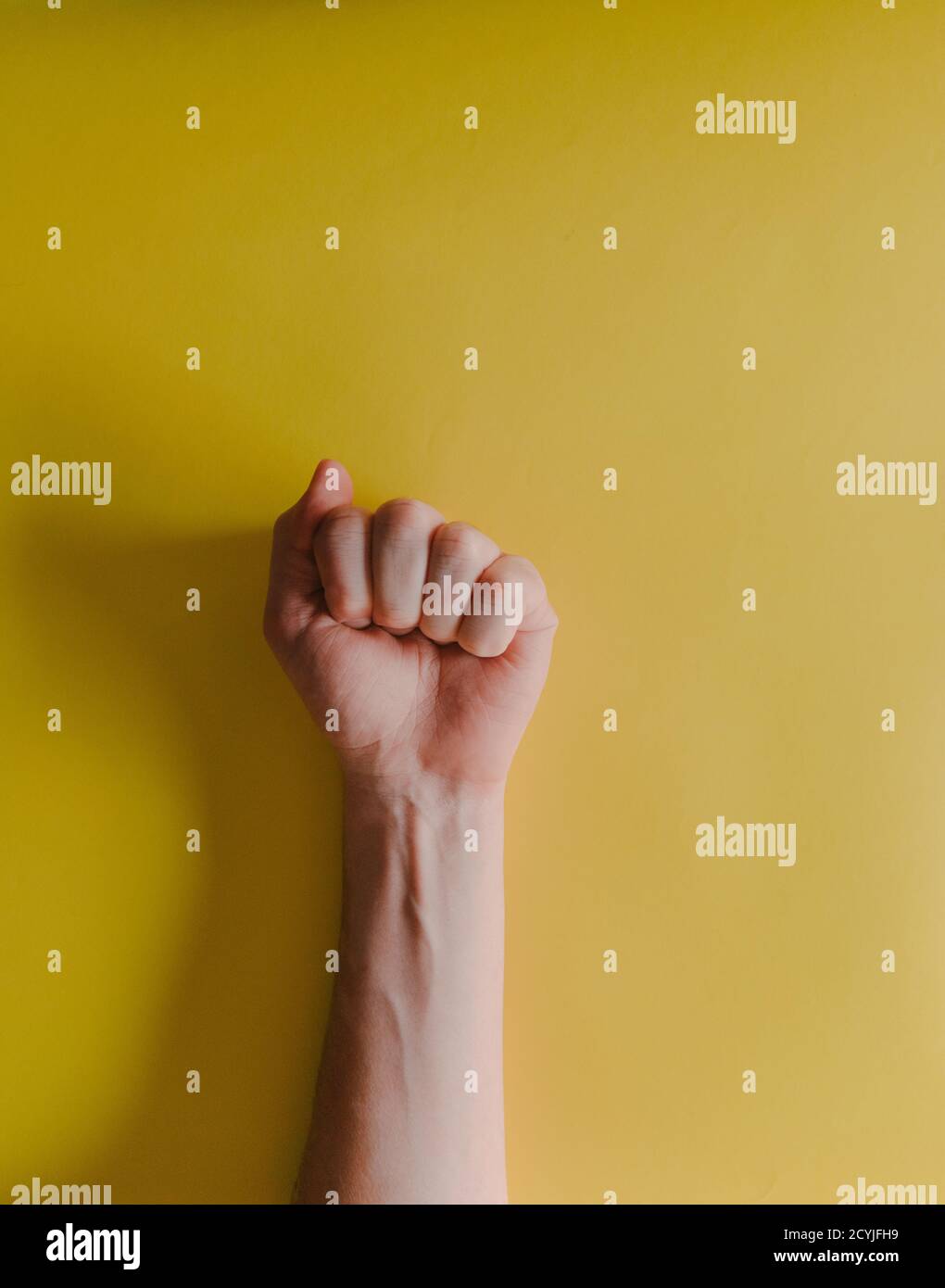 Vertical shot of clenched fist - concept of solidarity and support ...