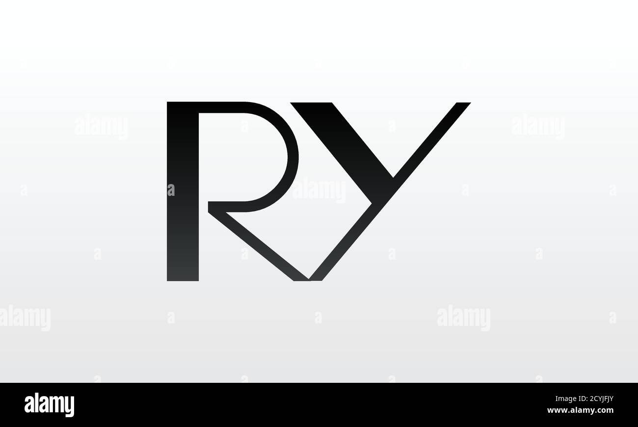 Initial ry letter logo with creative modern business typography vector ...