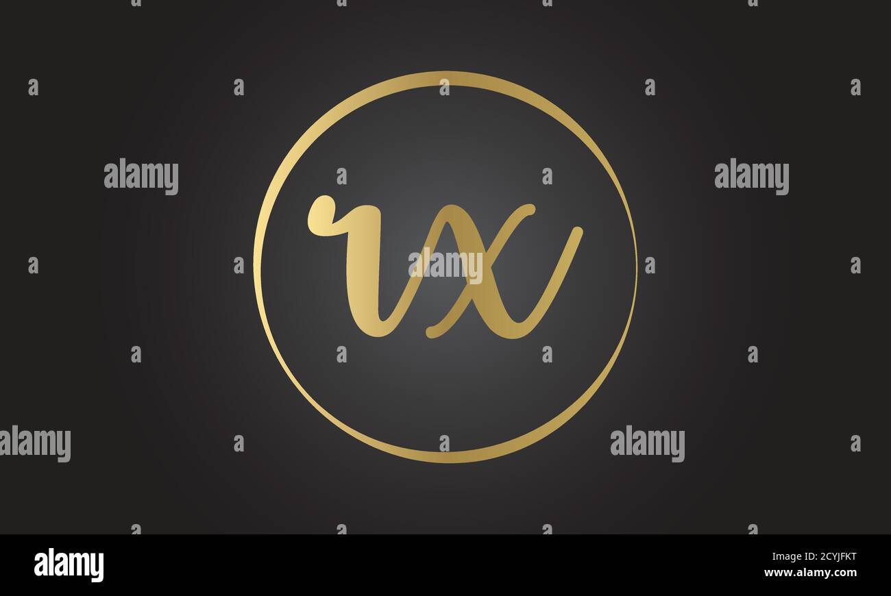 Initial rx letter logo with creative modern business typography vector ...