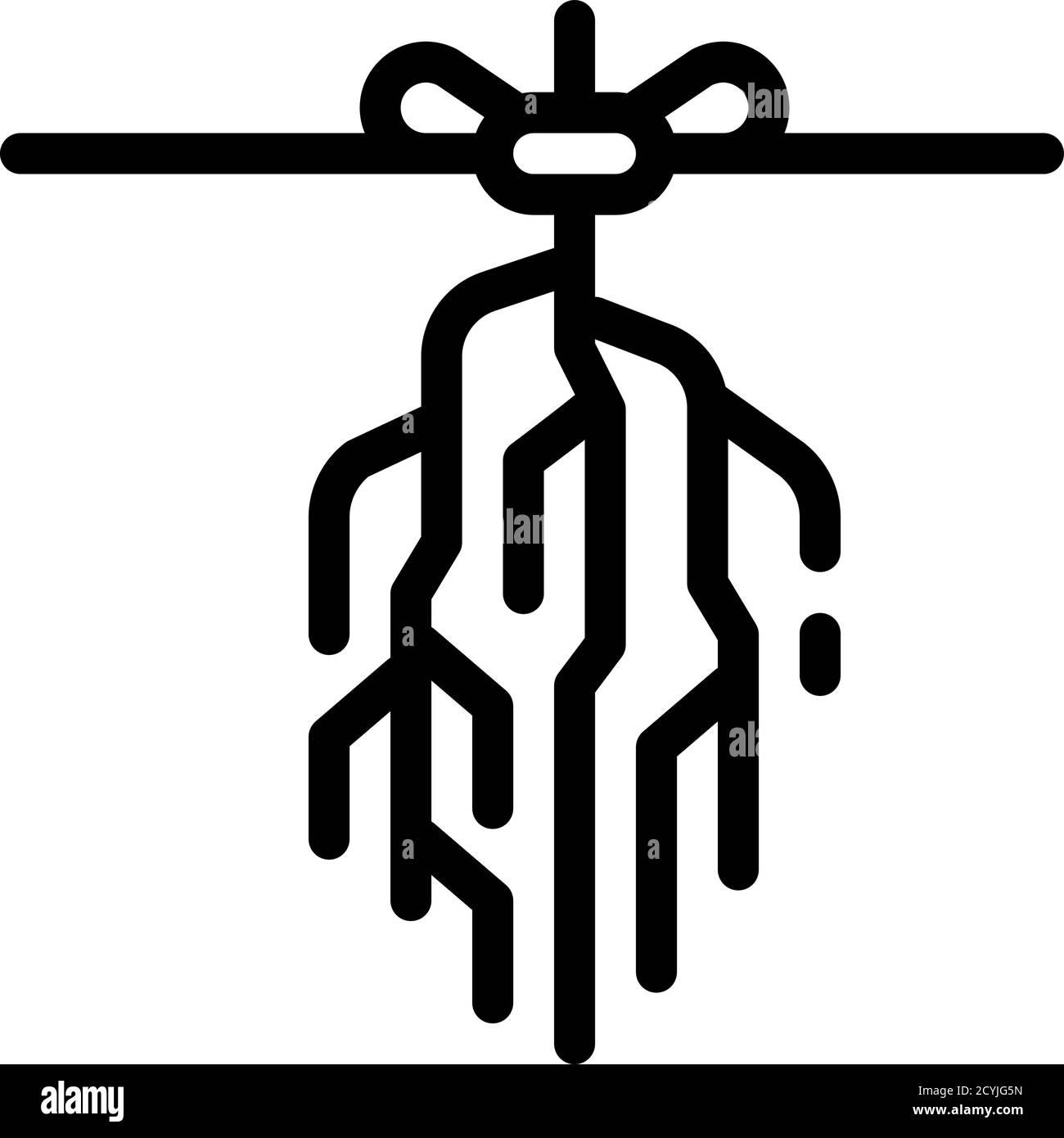 medicinal plant root line icon vector illustration Stock Vector Image ...