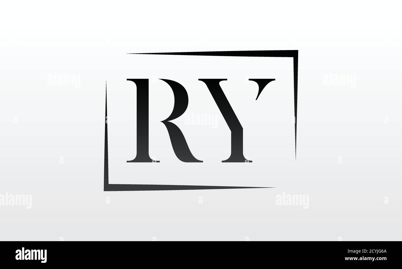 Initial ry letter logo with creative modern business typography vector ...