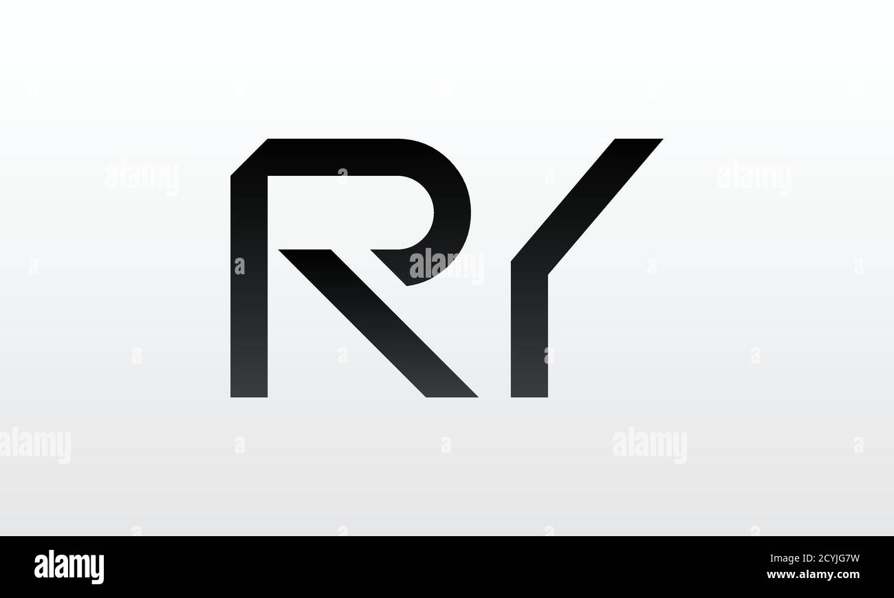 Initial ry letter logo with creative modern business typography vector ...