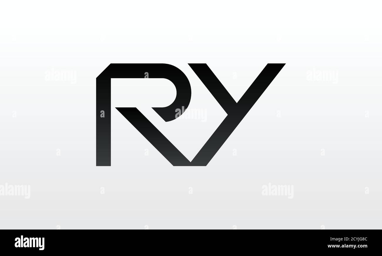 Initial ry letter logo with creative modern business typography vector ...
