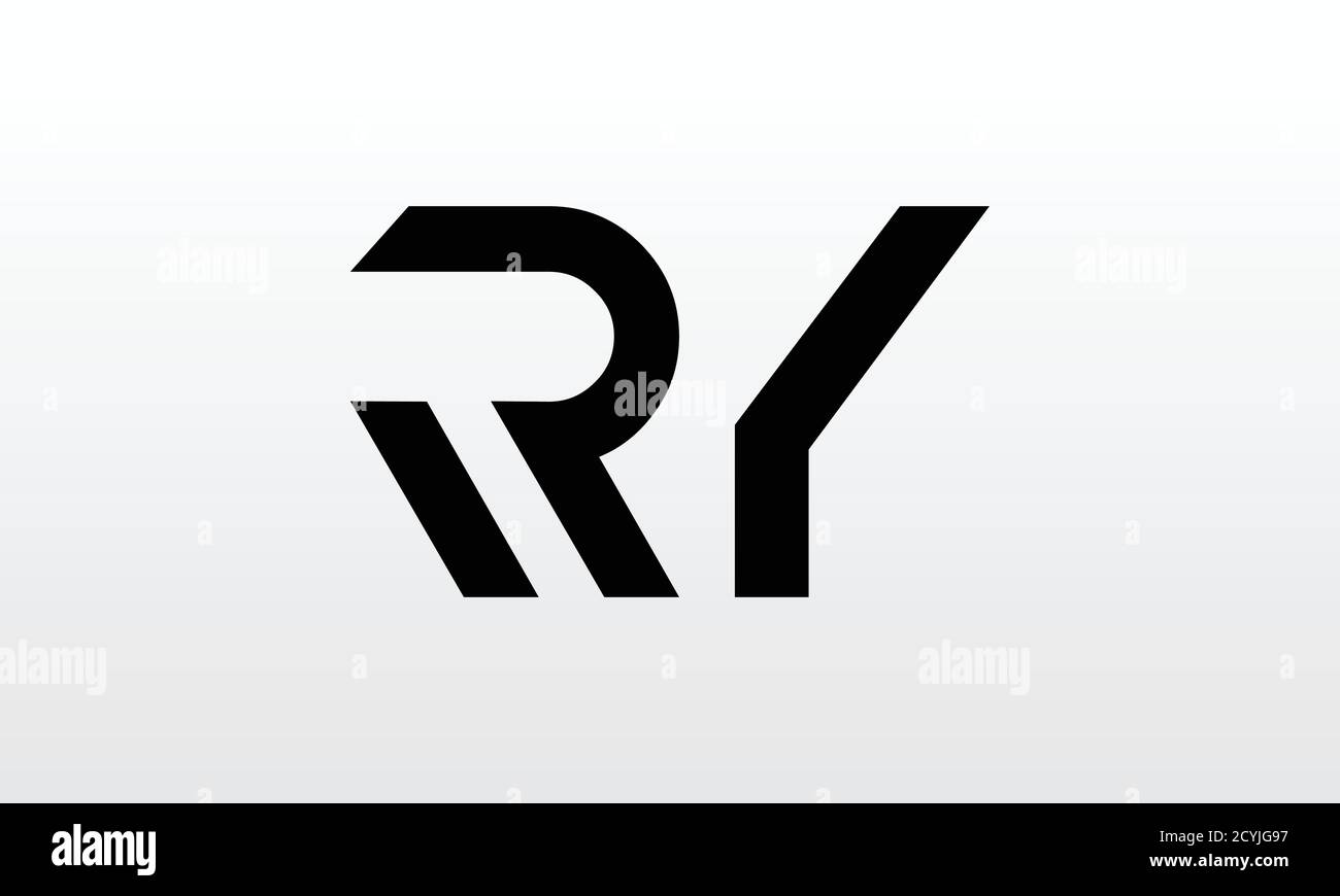 Initial ry letter logo with creative modern business typography vector ...