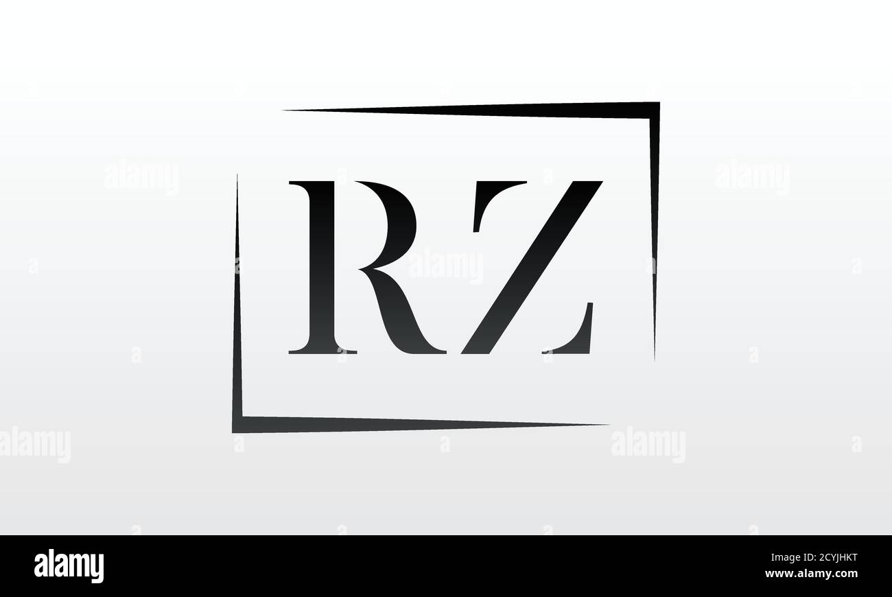 Initial rz letter logo with creative modern business typography vector ...