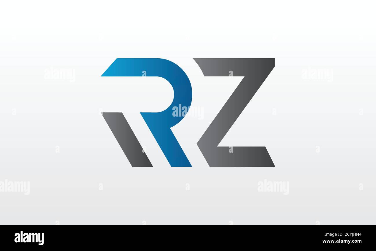Initial rz letter logo with creative modern business typography vector ...