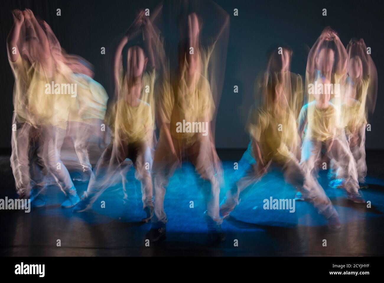 Abstract movement in the dance. Long exposure Stock Photo - Alamy