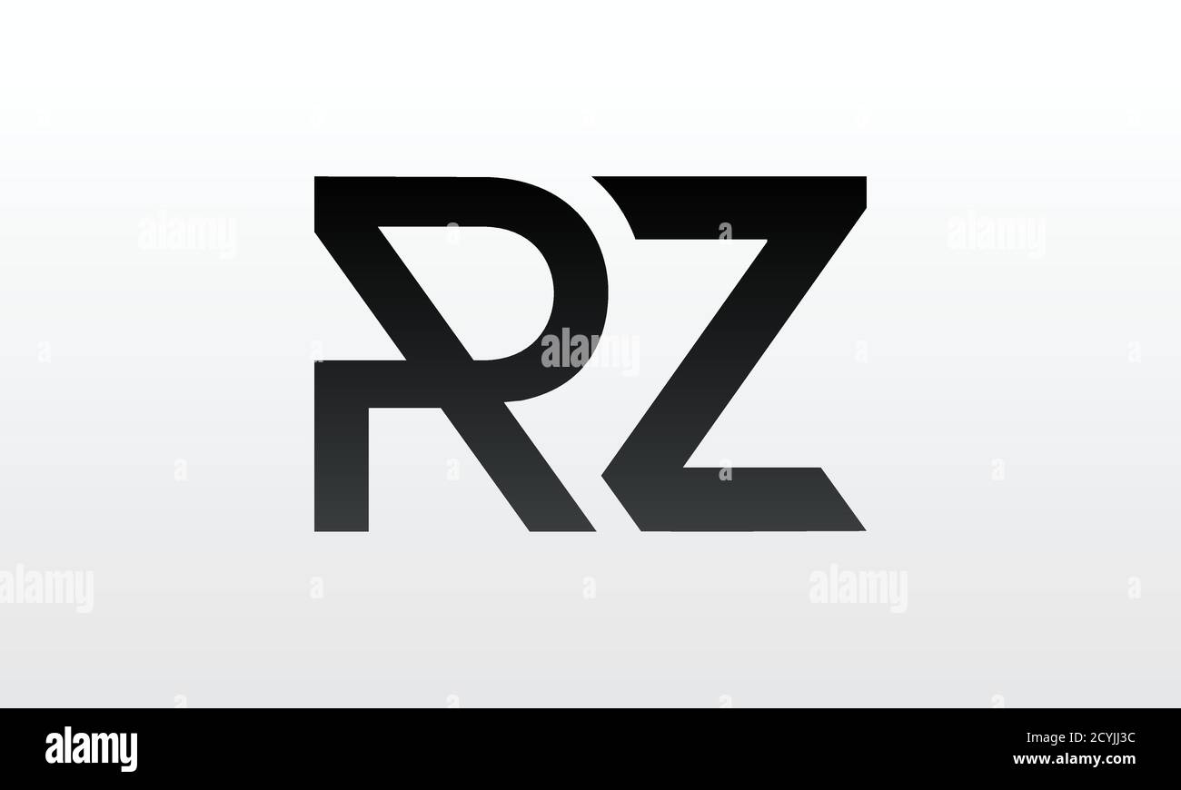 Initial rz letter logo with creative modern business typography vector ...
