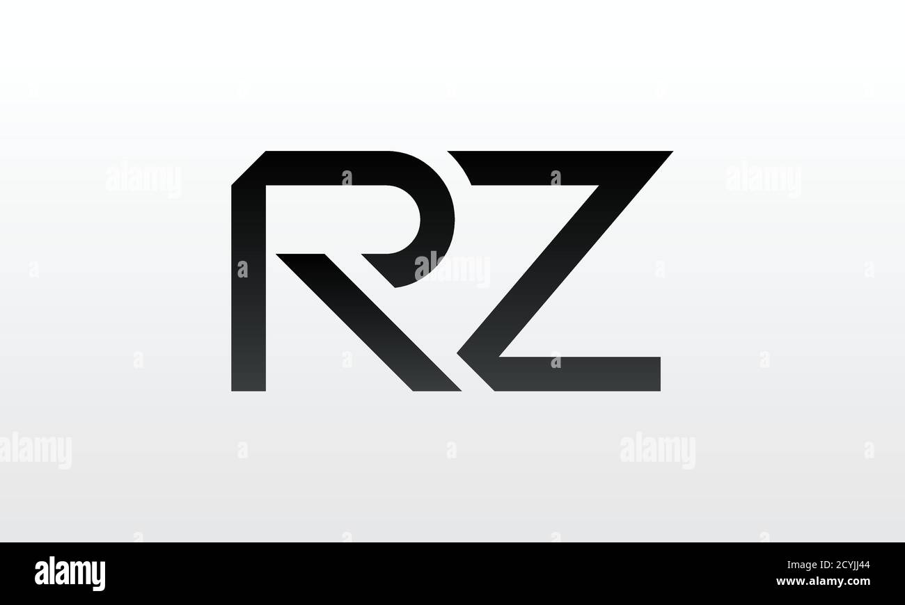 Initial rz letter logo with creative modern business typography vector ...