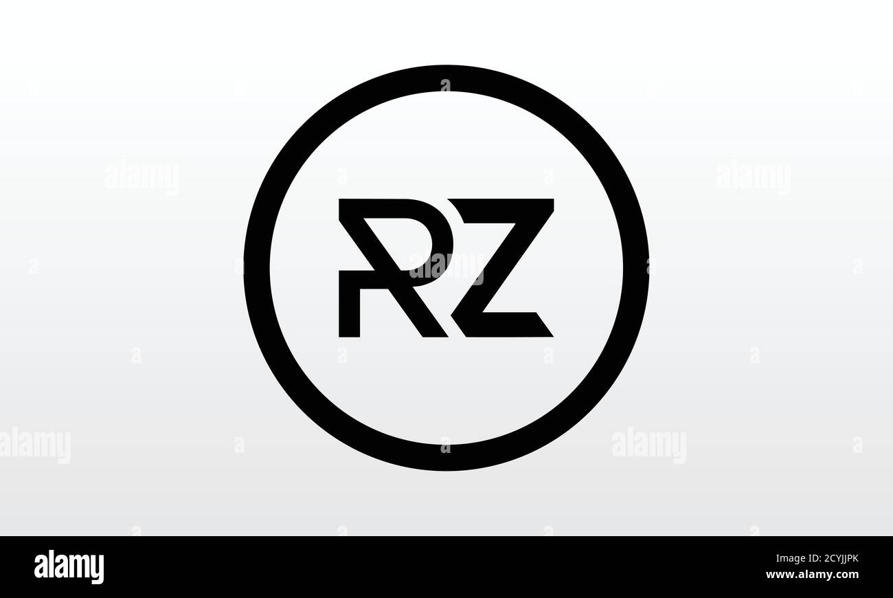 Initial rz letter logo with creative modern business typography vector ...