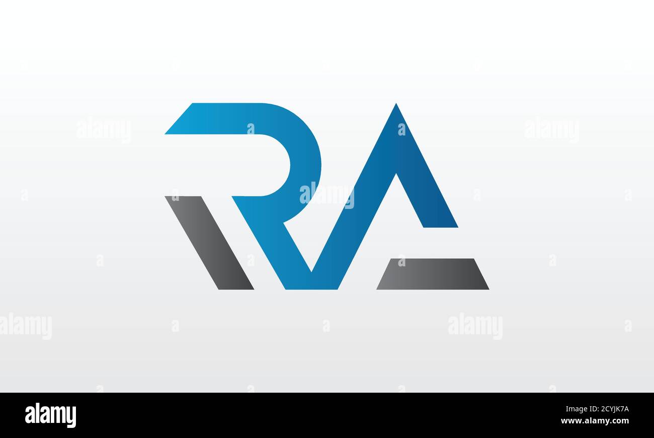 Initial ra letter logo with creative modern business typography vector ...