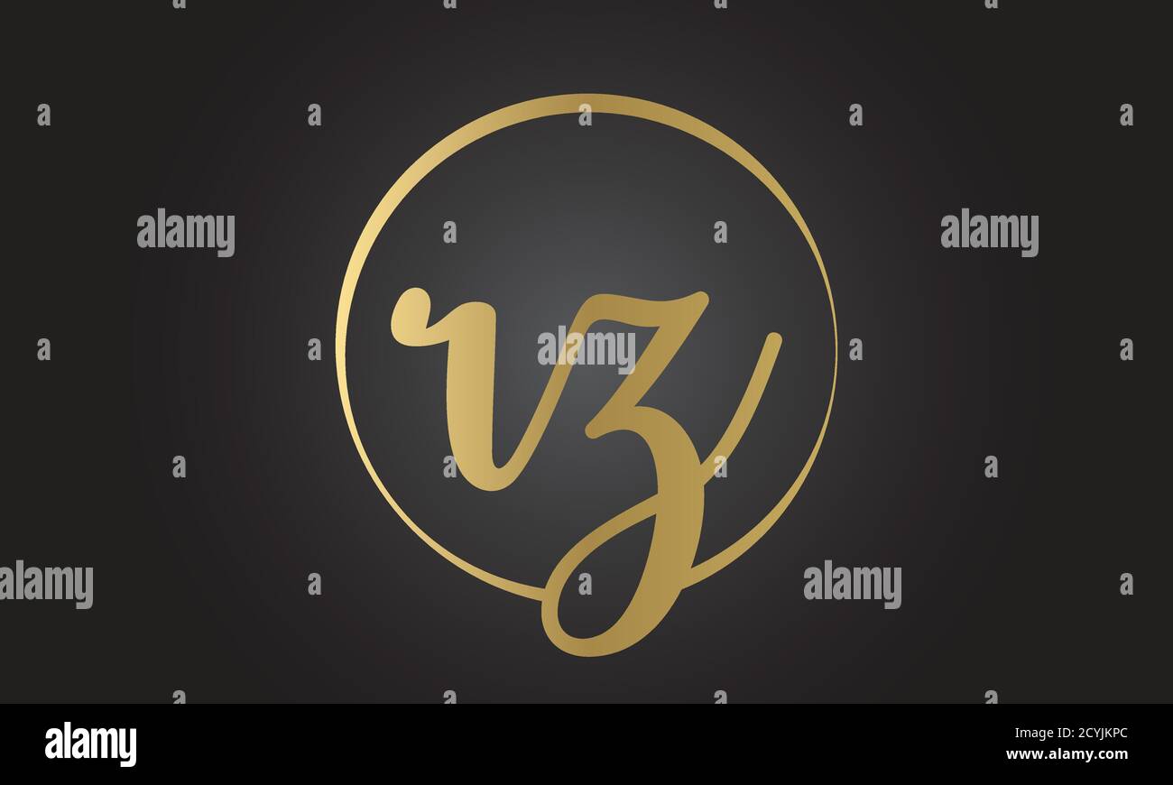 Initial rz letter logo with creative modern business typography vector ...