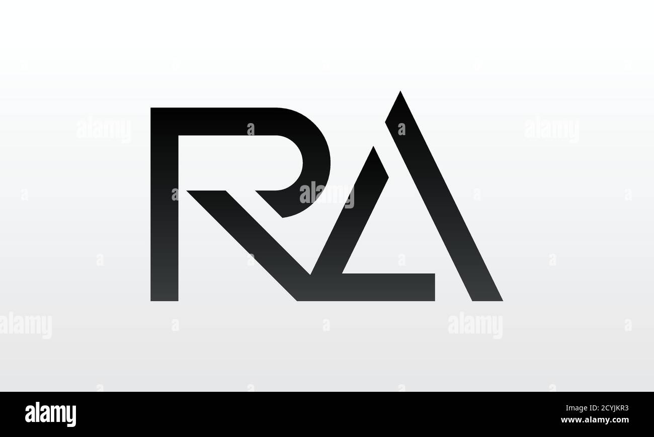 Initial ra letter logo with creative modern business typography vector ...