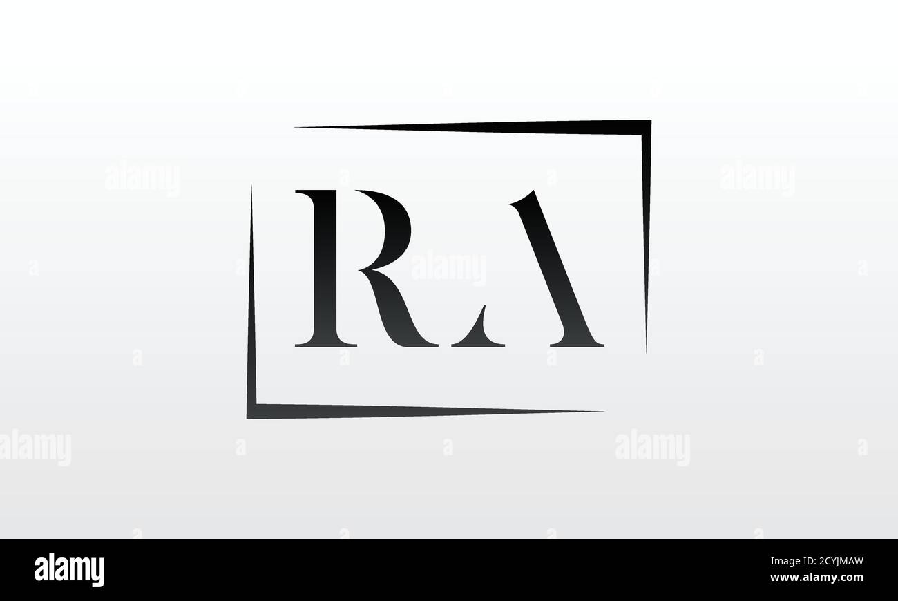 Initial ra letter logo with creative modern business typography vector ...