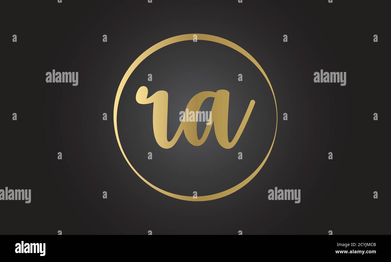 Initial ra letter logo with creative modern business typography vector ...