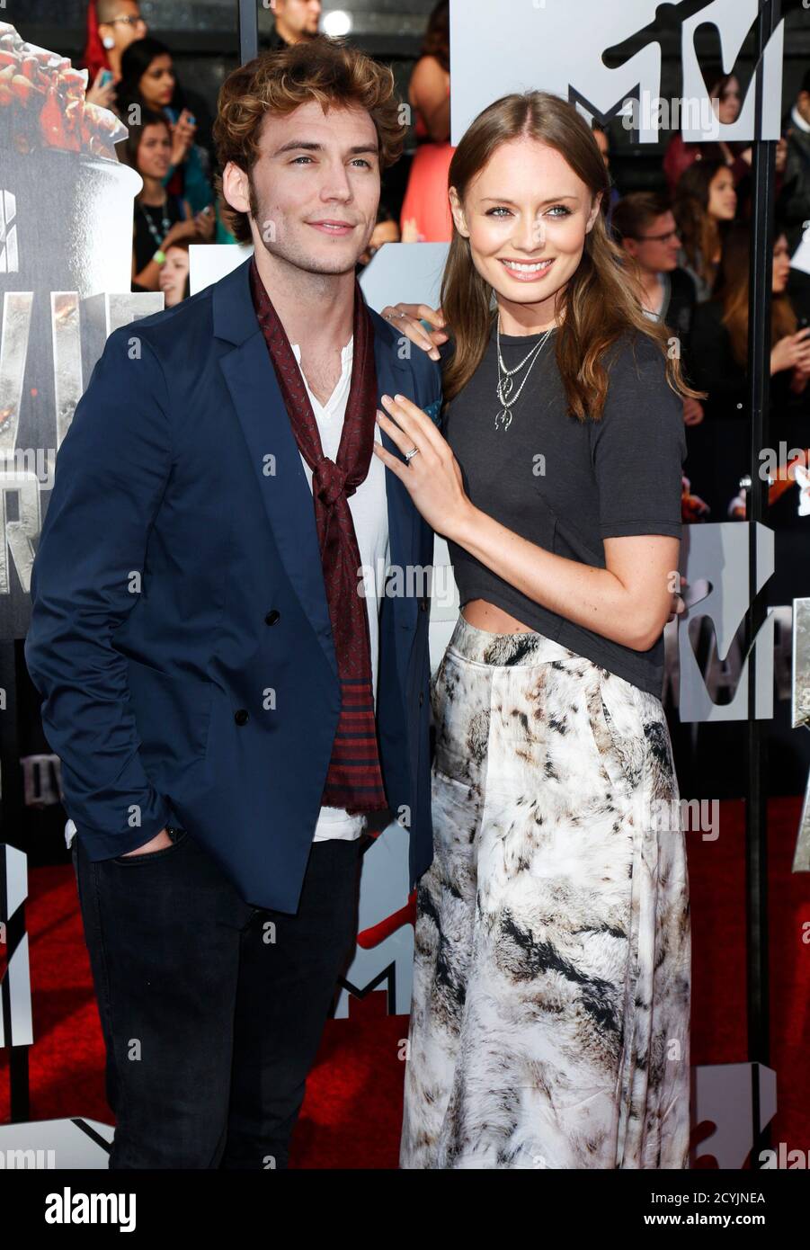 Laura Haddock Sam Claflin Arrive High Resolution Stock Photography and ...