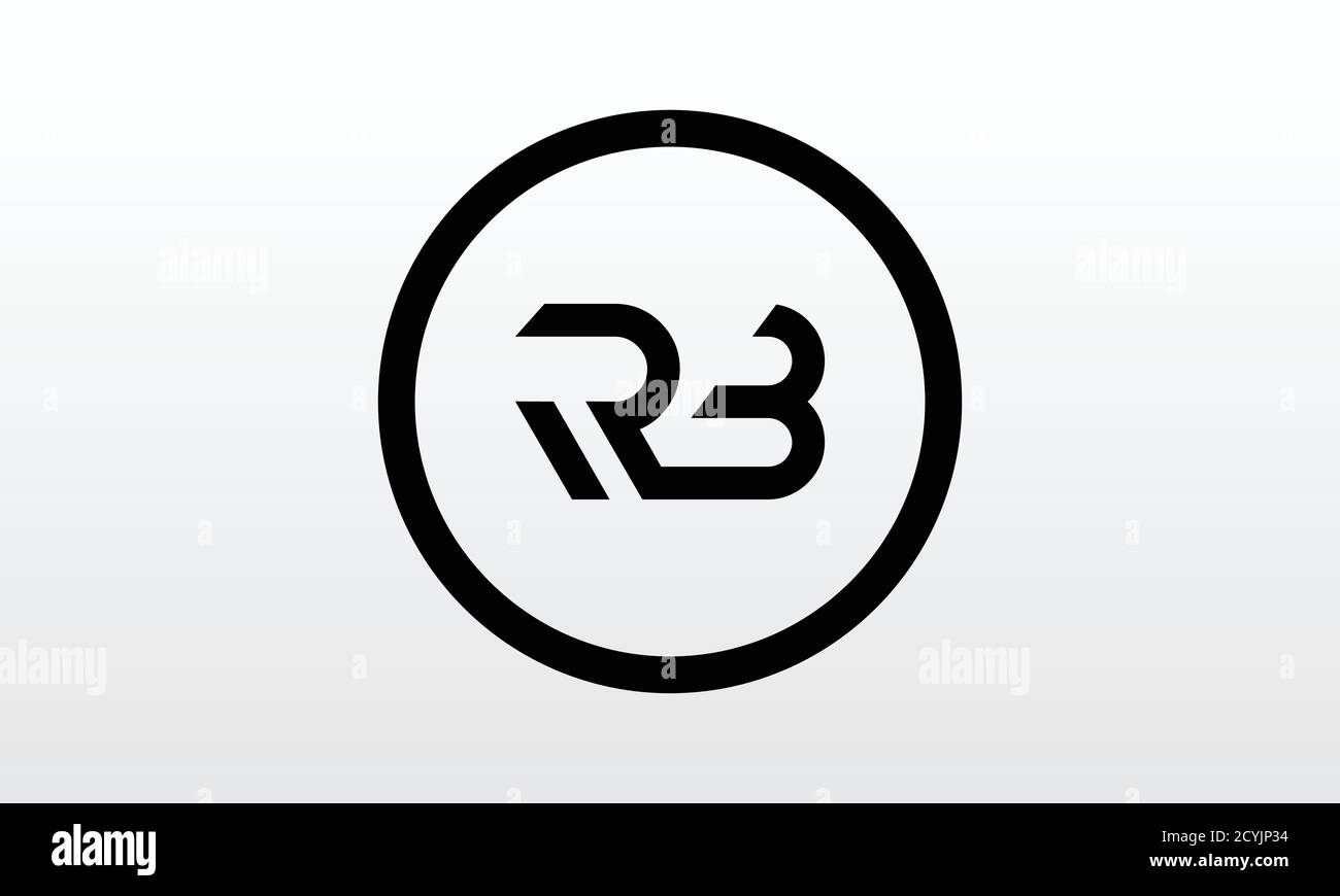 Initial rb letter logo with creative modern business typography vector ...