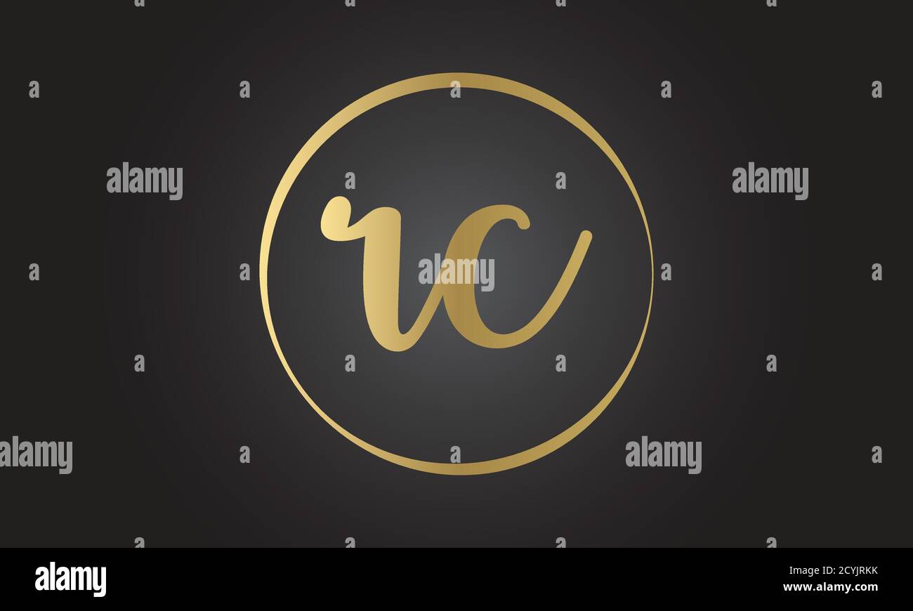 Initial rc letter logo with creative modern business typography vector ...