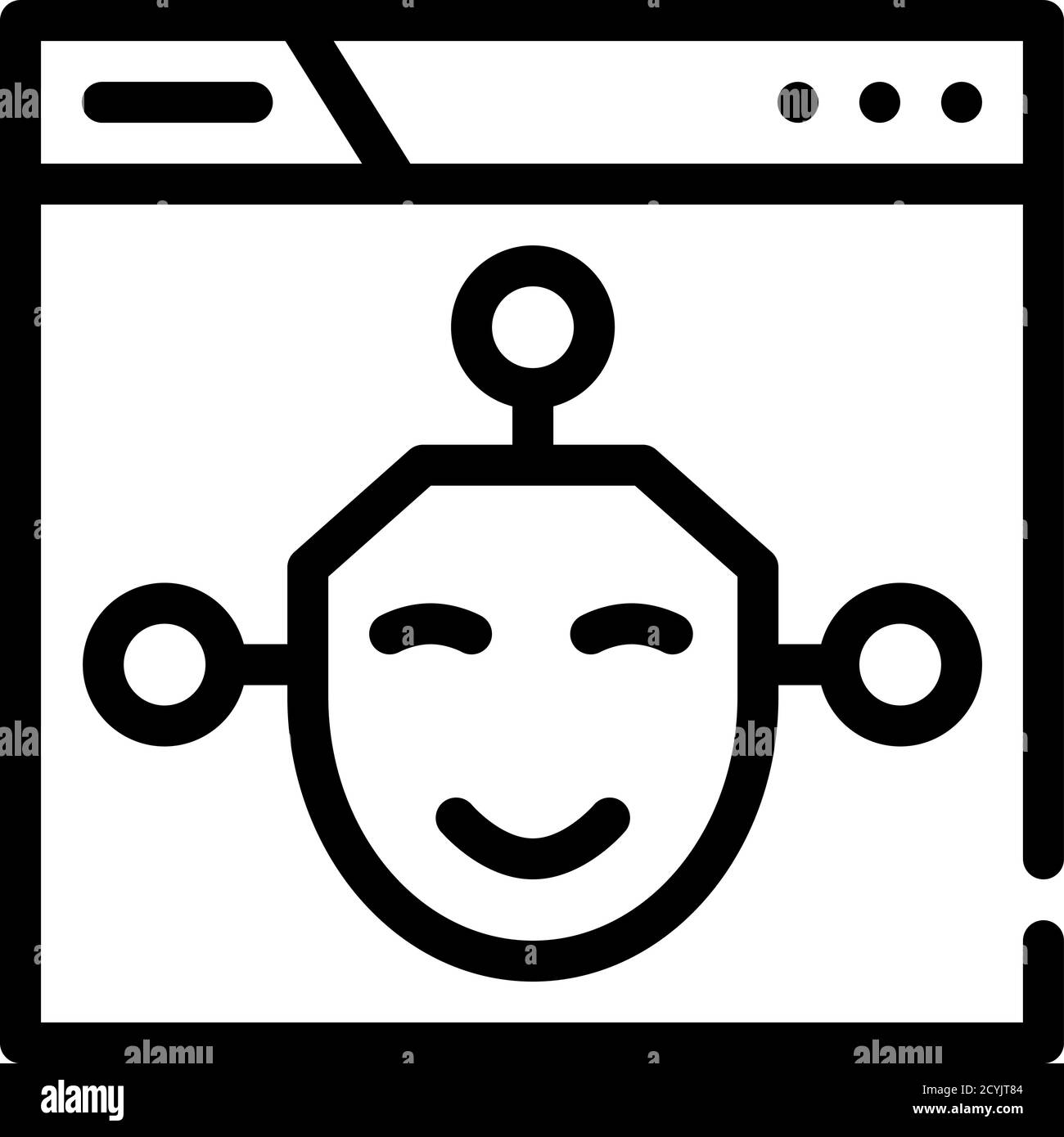 artificial intelligence seo optimization line icon vector illustration ...