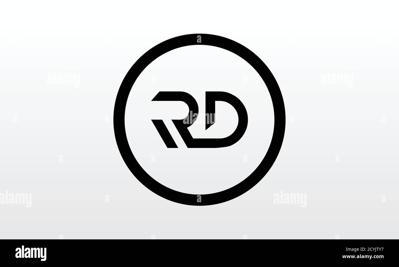 Initial rd letter logo with creative modern business typography vector ...