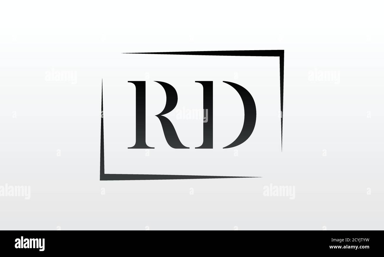 Initial rd letter logo with creative modern business typography vector ...