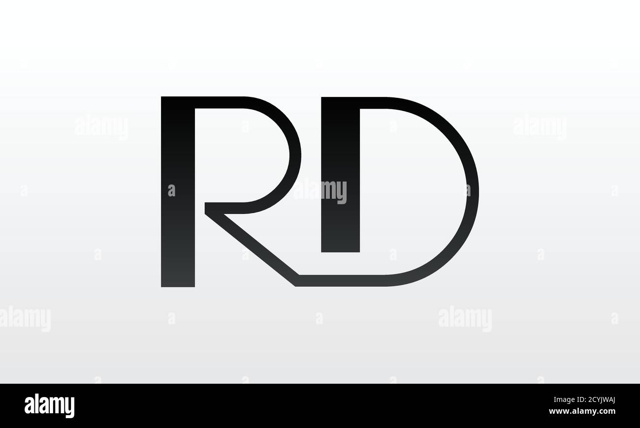 Initial rd letter logo with creative modern business typography vector ...
