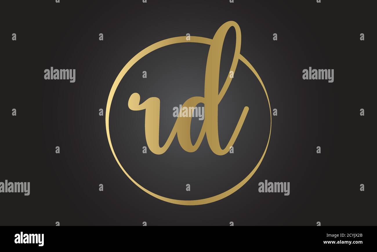 Initial rd letter logo with creative modern business typography vector ...