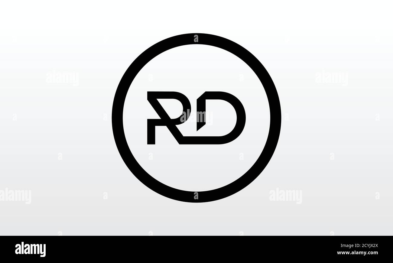 Initial rd letter logo with creative modern business typography vector ...