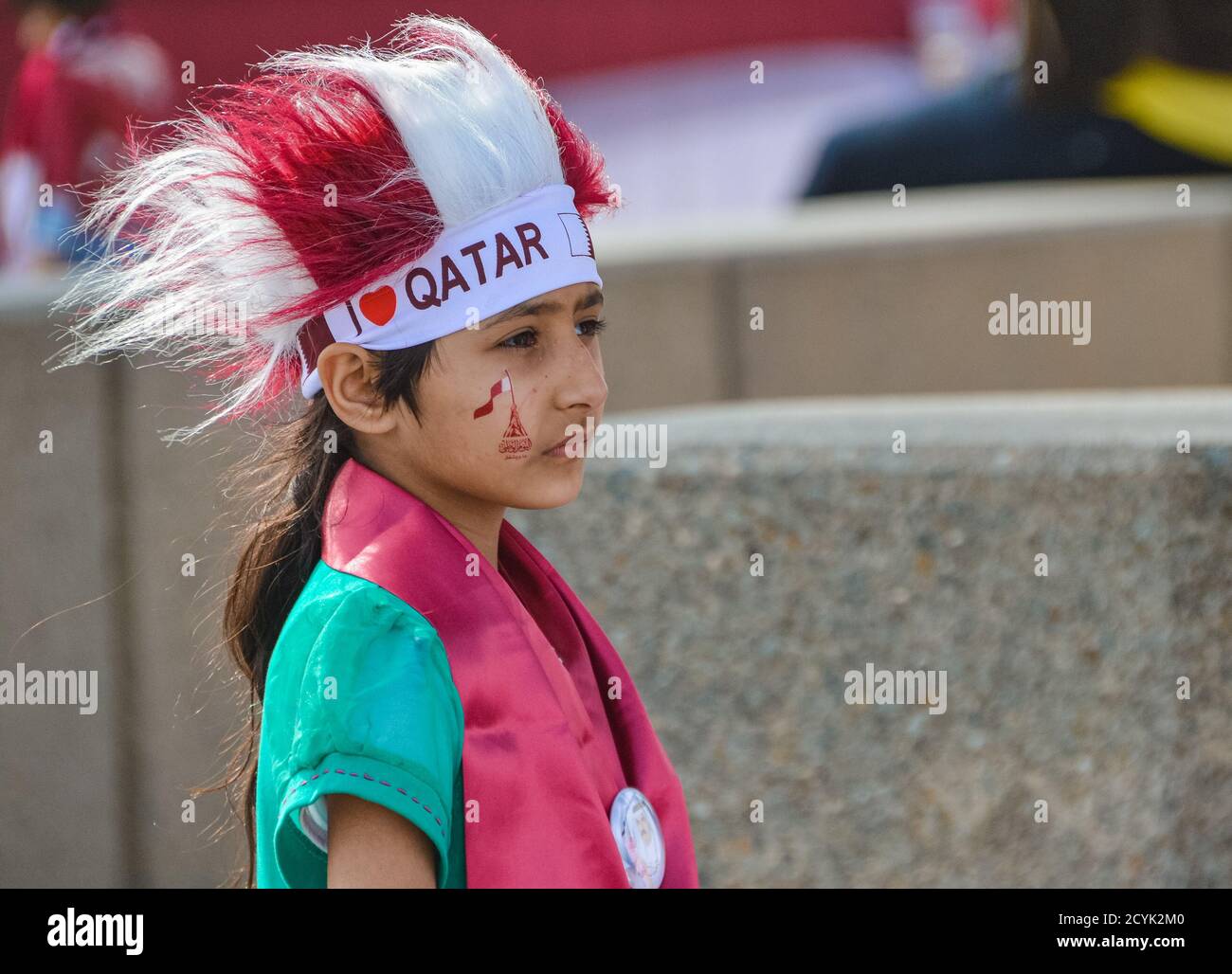 Little Girl during Qatar National Day Celebrations in Doha Stock Photo ...