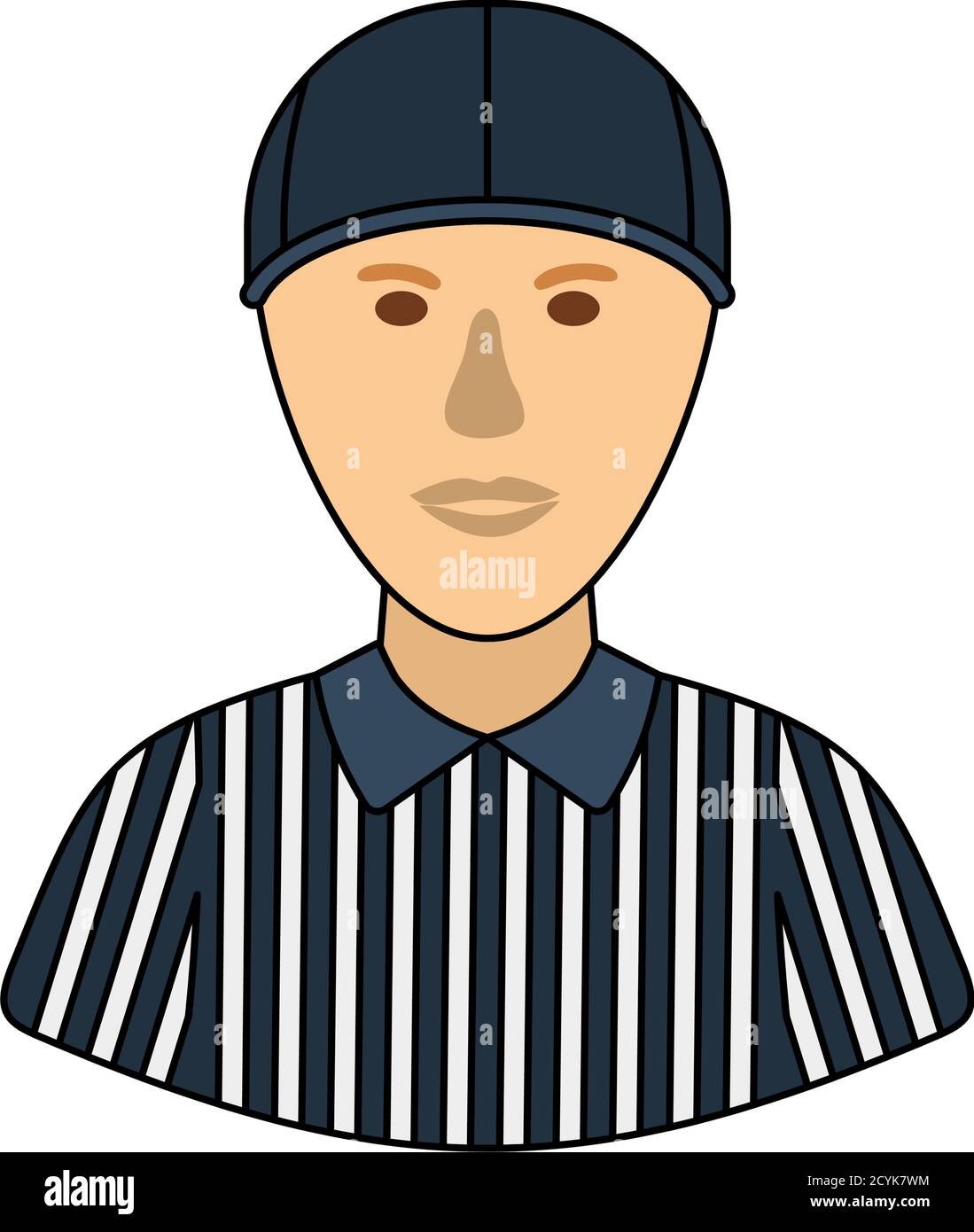 American Football Referee Icon. Editable Outline With Color Fill Design ...